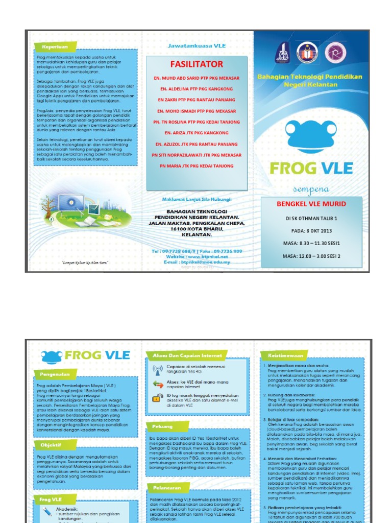 Contoh Brochure Utk Frog Vle Pdf