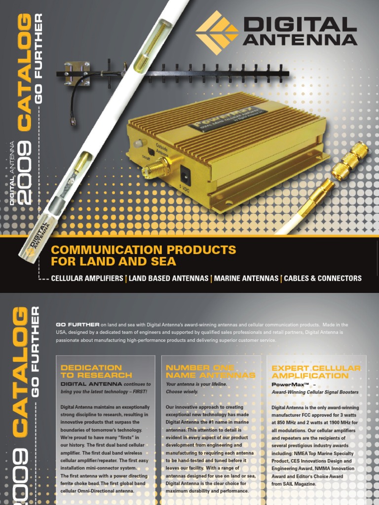 Digital Antenna Catalog 2009 | PDF | Cellular Network | Coaxial Cable