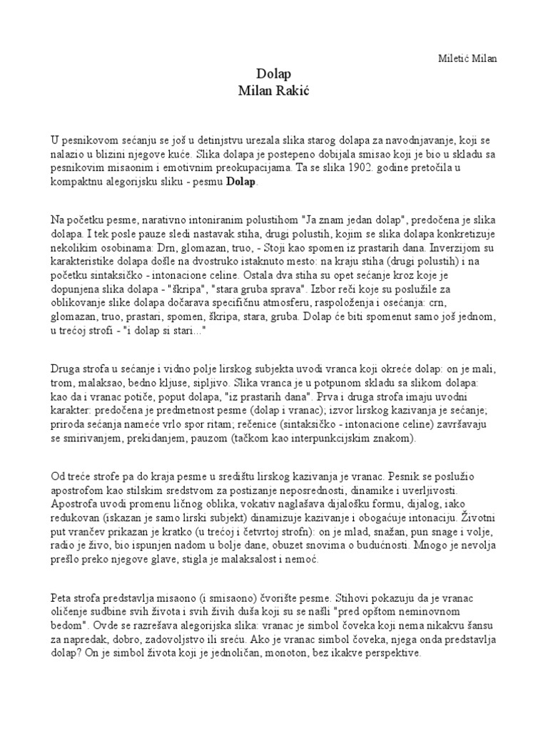 Dolap Analiza Prepricano | PDF