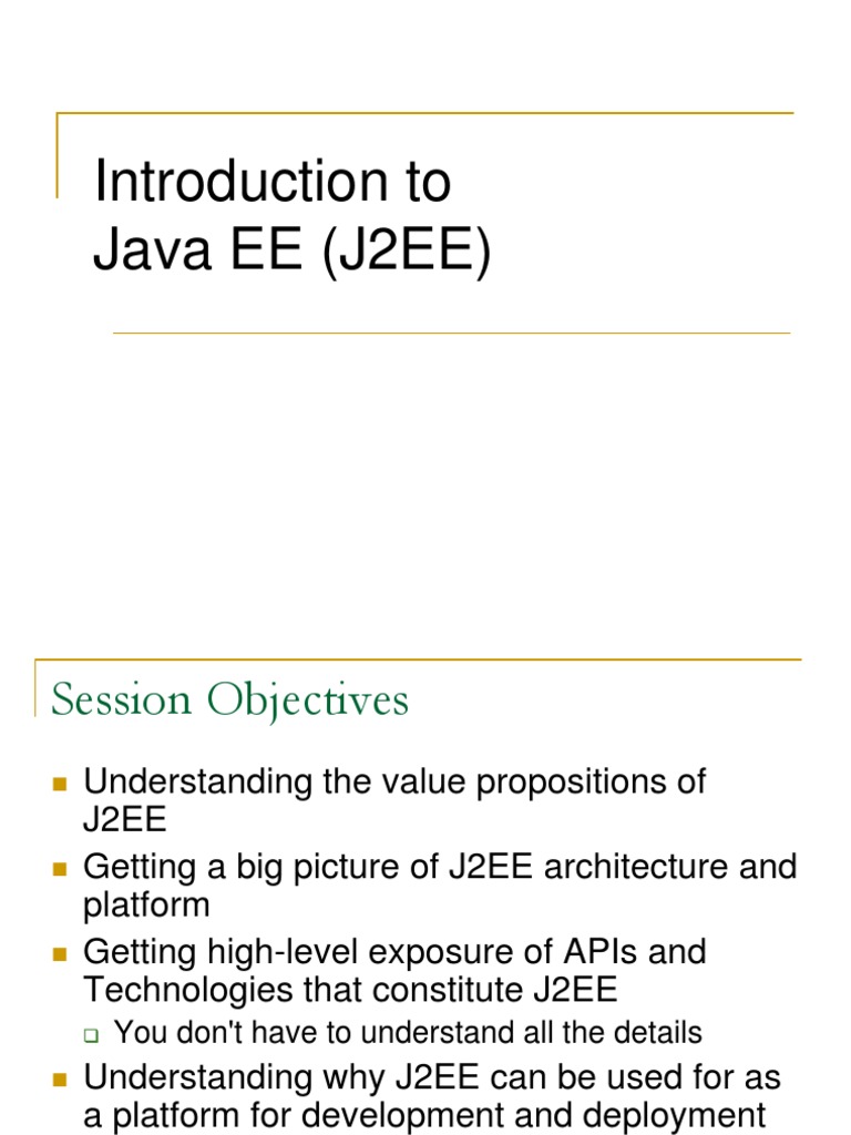 J2EE Architecture | Download Free PDF | Java Platform | Enterprise Java Beans