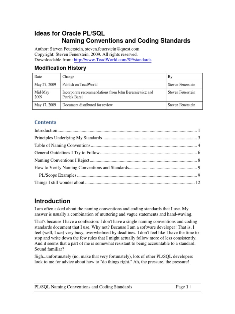 Naming Conventions And Coding Standards Pdf Subroutine Parameter Computer Programming