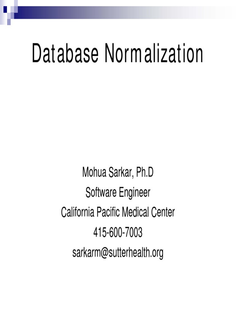 Normalization | PDF | Information Retrieval | Data Management Software