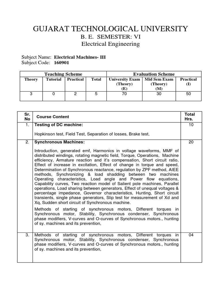 Electrelectrical Machines Iii Pdf Electrodynamics Manufactured