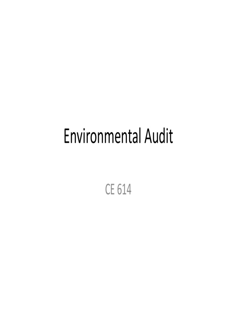 7 - Environmental Audit | PDF | Audit | Hazardous Waste