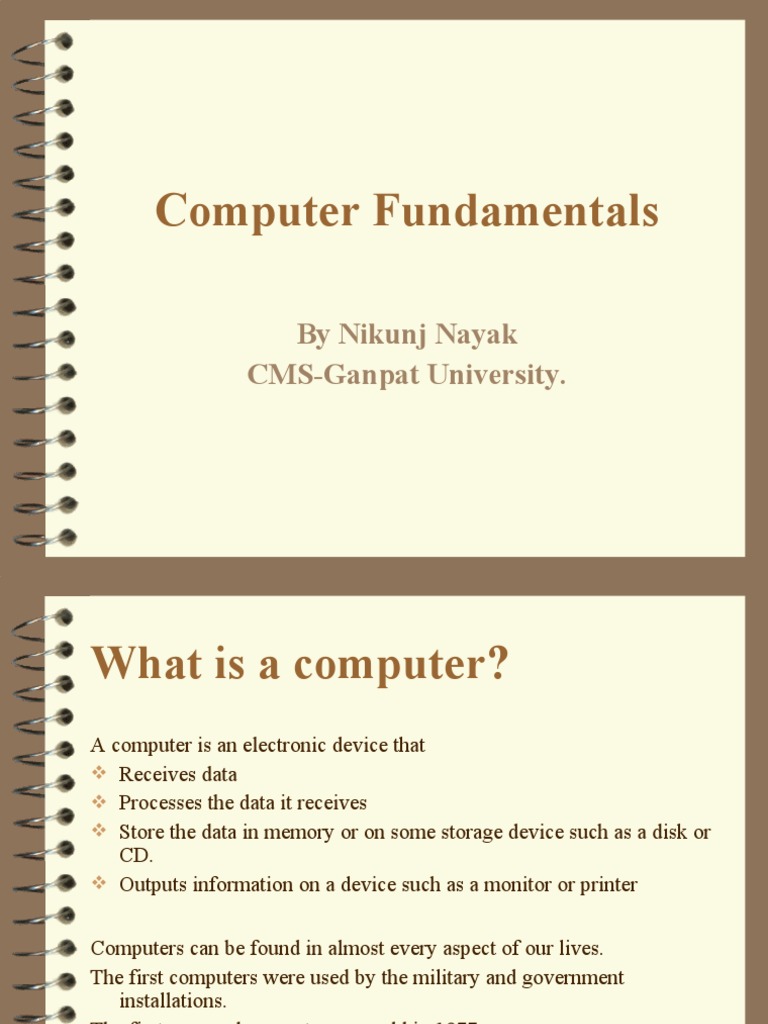 Computer Fundamental | PDF | Information Technology | Computer Data Storage