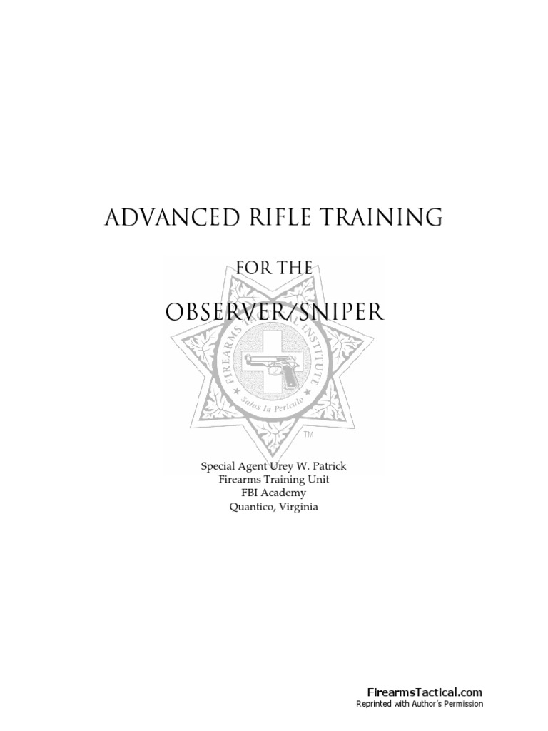 FBI Advanced Rifle Training For The Observer Sniper | PDF | Cartridge ...