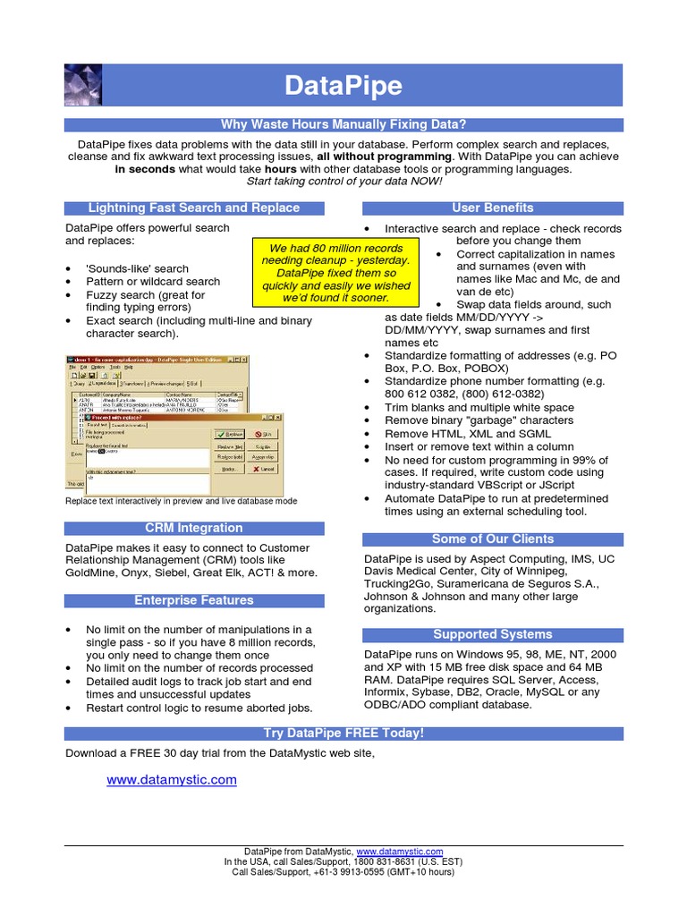 Datapipe Fact Sheet | PDF | Customer Relationship Management | Databases