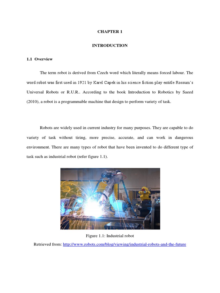 Fyp Chapter 1 | PDF | Robotics | Robot