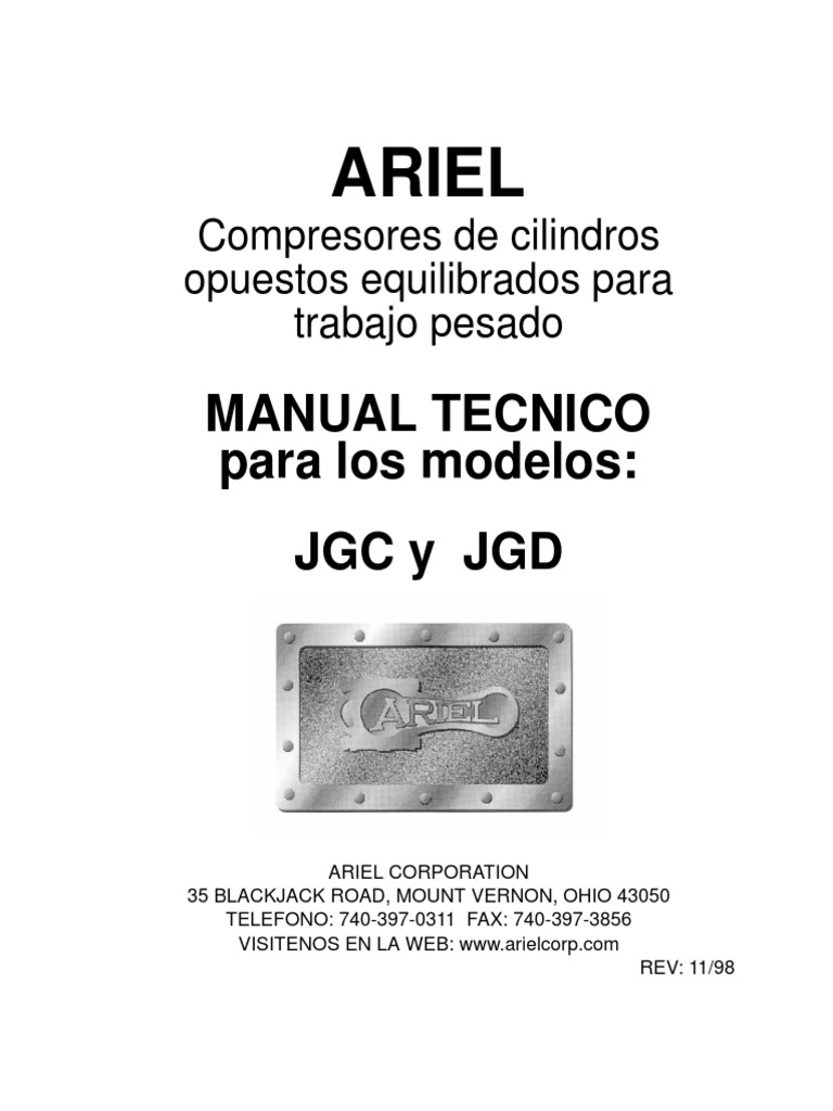 Compresor Ariel | PDF | Tornillo | Filtración