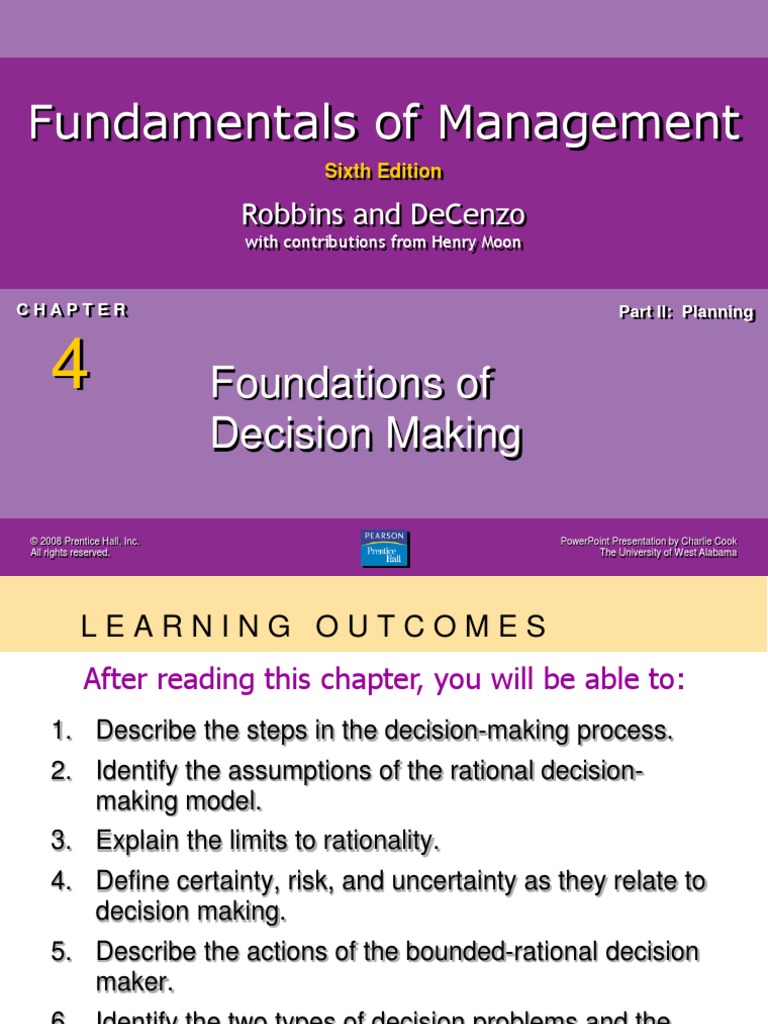 Fundamentals of Management: Foundations of Decision Making | PDF ...