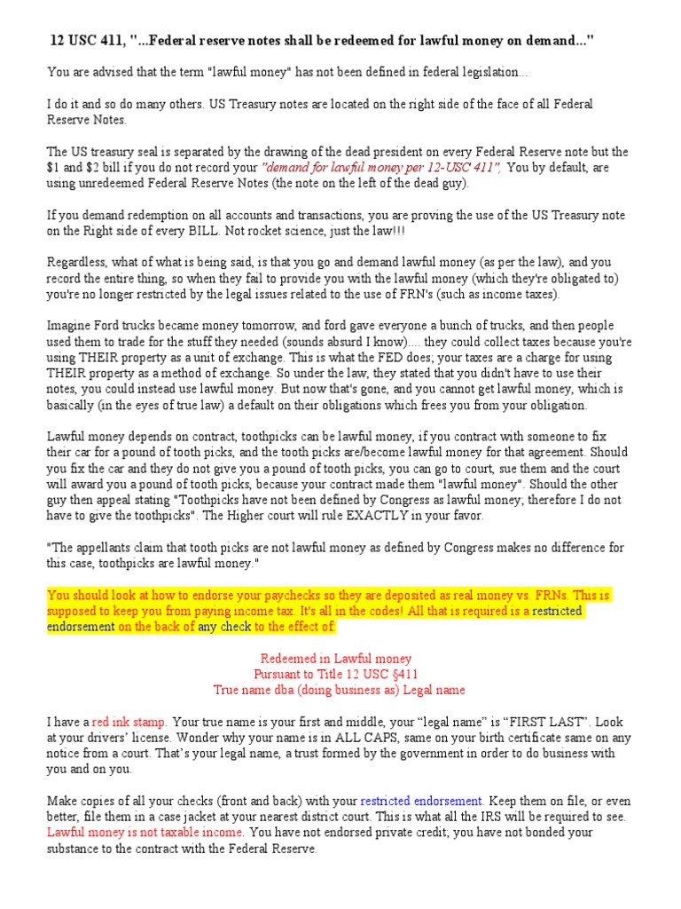 12 Usc 411 | PDF | Money | Economies