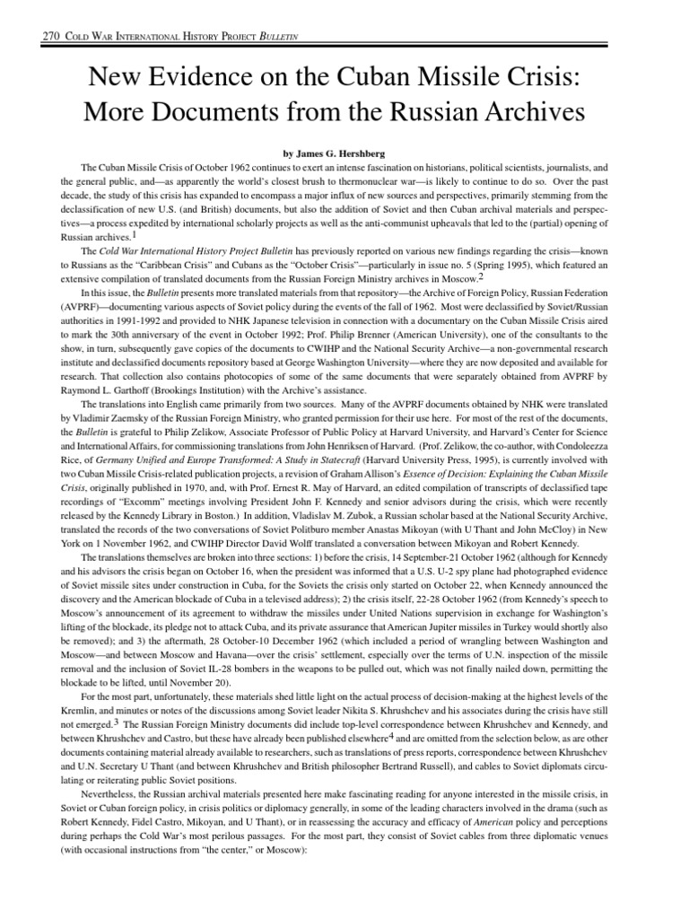 Cuban Missile Crisis | PDF | Cuban Missile Crisis | Nikita Khrushchev