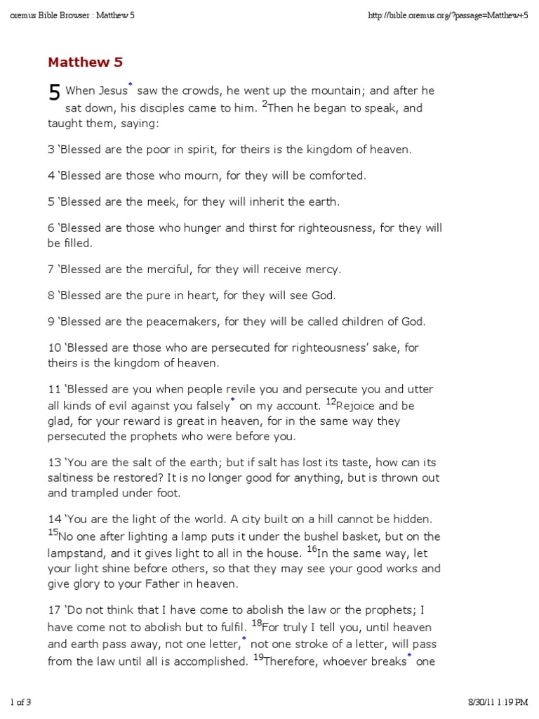 Matthew5 SermonOnMount | PDF | Theology | Religious Behaviour And ...