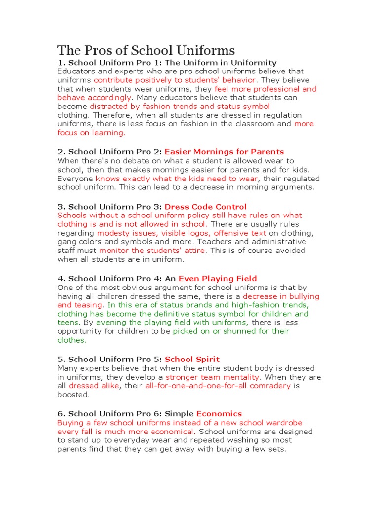 School Uniforms | PDF | Clothing | Schools