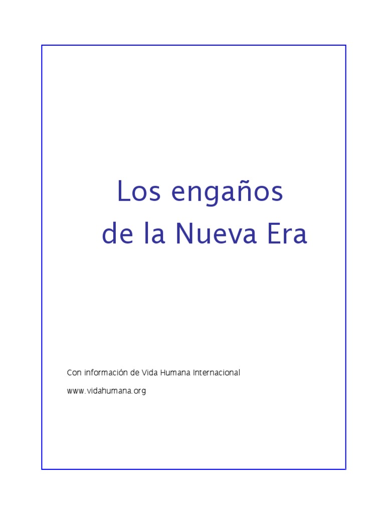 Los Engaños Nueva Era Pdf Nueva Era Moralidad