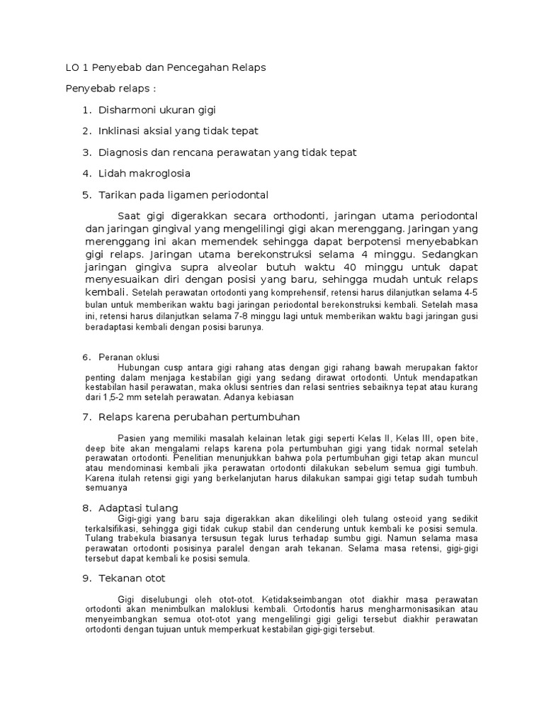 Penyebab Dan Pencegahan Relaps | PDF