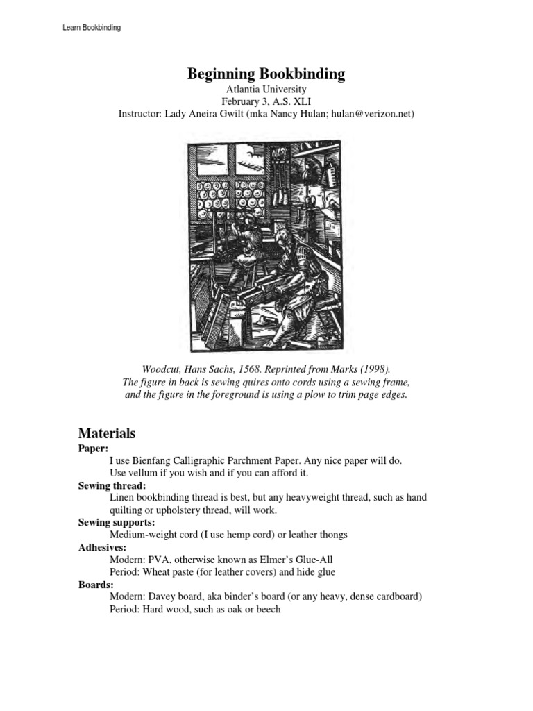 Learn Book Binding | PDF | Bookbinding | Sewing