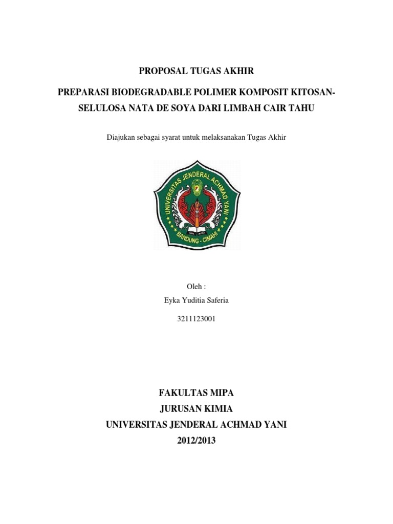 Proposal Tugas Akhir | PDF | Sains & Matematika | Teknologi & Rekayasa