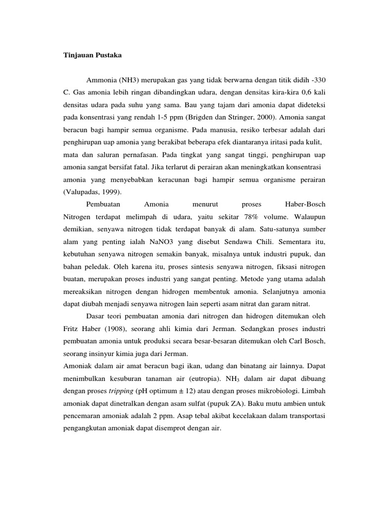 Bahaya dan Produksi Amonia | PDF