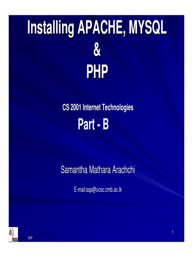 Installing APACHE, MYSQL & PHP | PDF | Php | Web Server