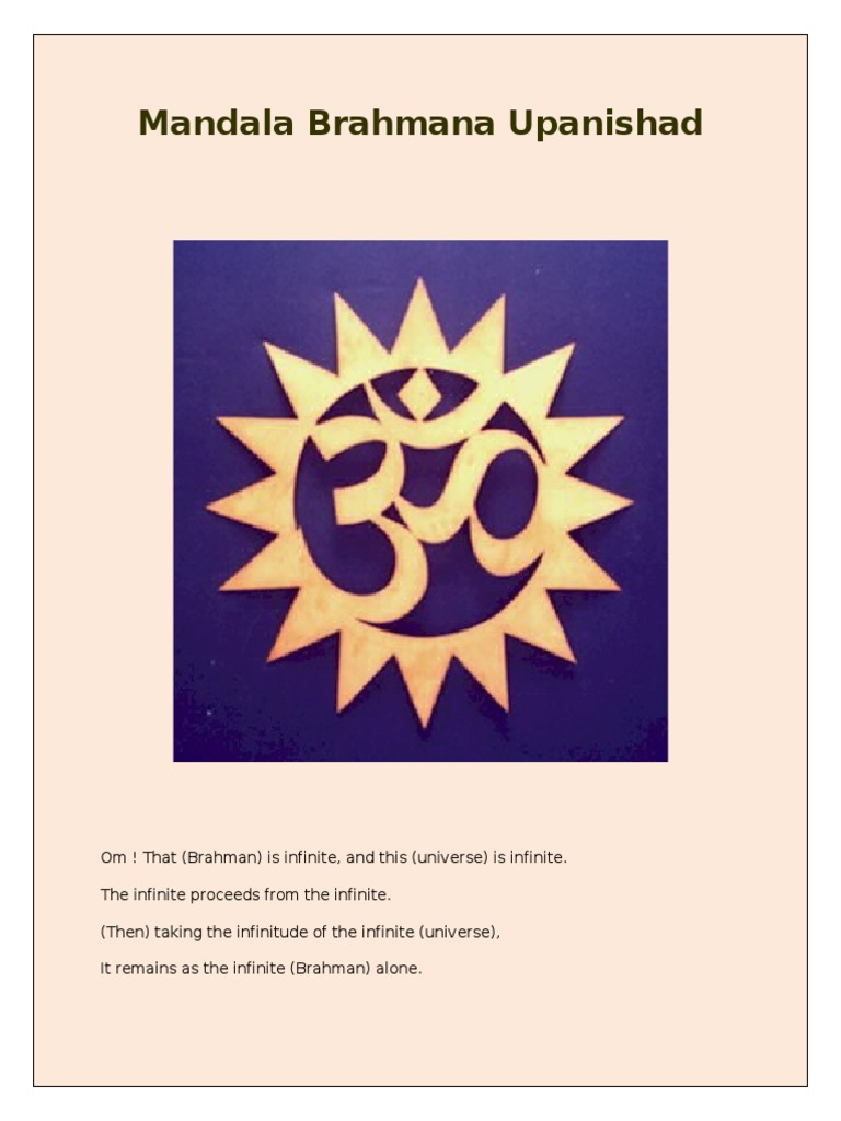 Mandala Brahmana Upanishad | PDF | Brahman | Indian Religions