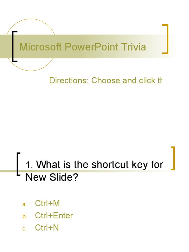 Power Point Trivia | PDF