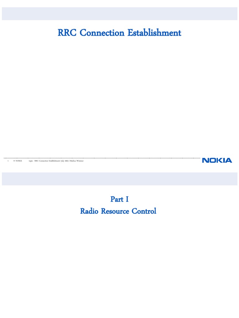 S05 3G RPLS2 - v2-0 RRC Connection Establishment | PDF | Mobile ...