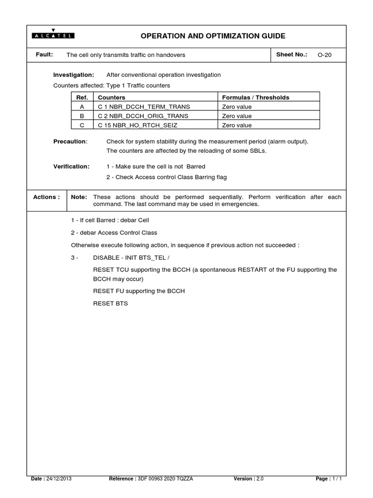 Cell Traffic Optimization Guide | PDF