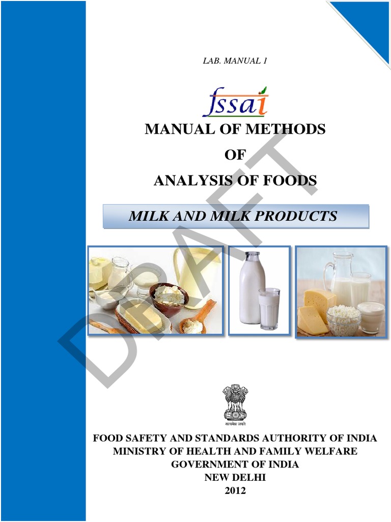 Fssai - Gov.in Portals 0 PDF 15manuals MILK and MILK PRODUCTS | PDF ...