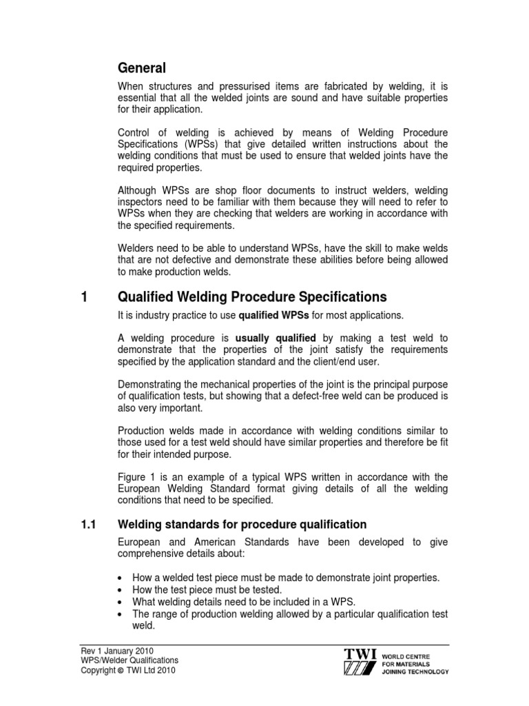 6 Welding Procedure Qualification & Welder Qualification | PDF ...
