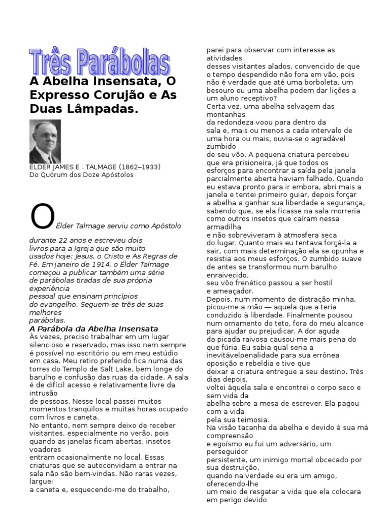 Três Parábolas | PDF | Inteligência artificial | Inteligência ...