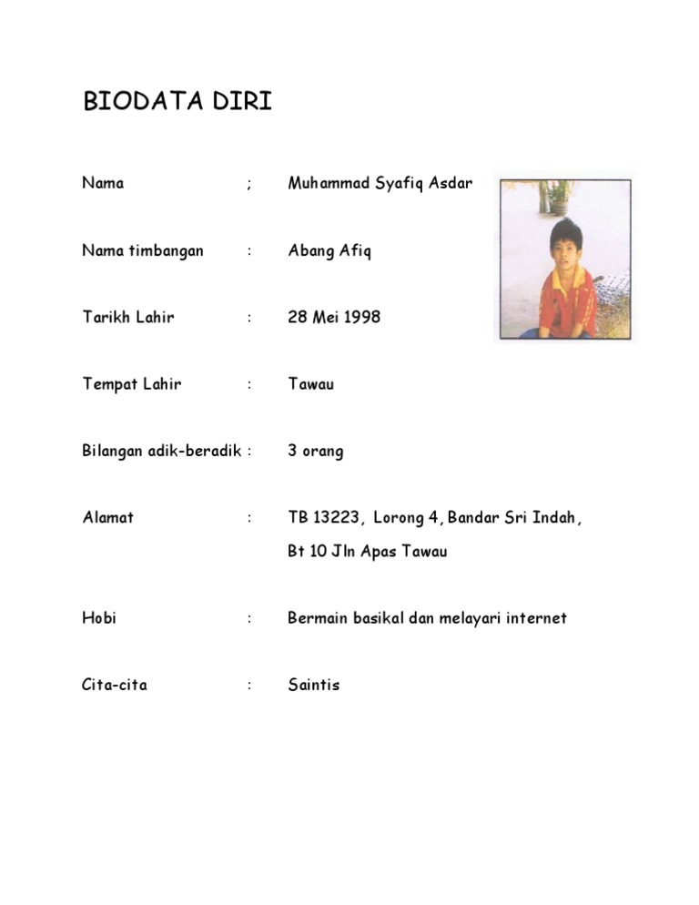BIODATA DIRI