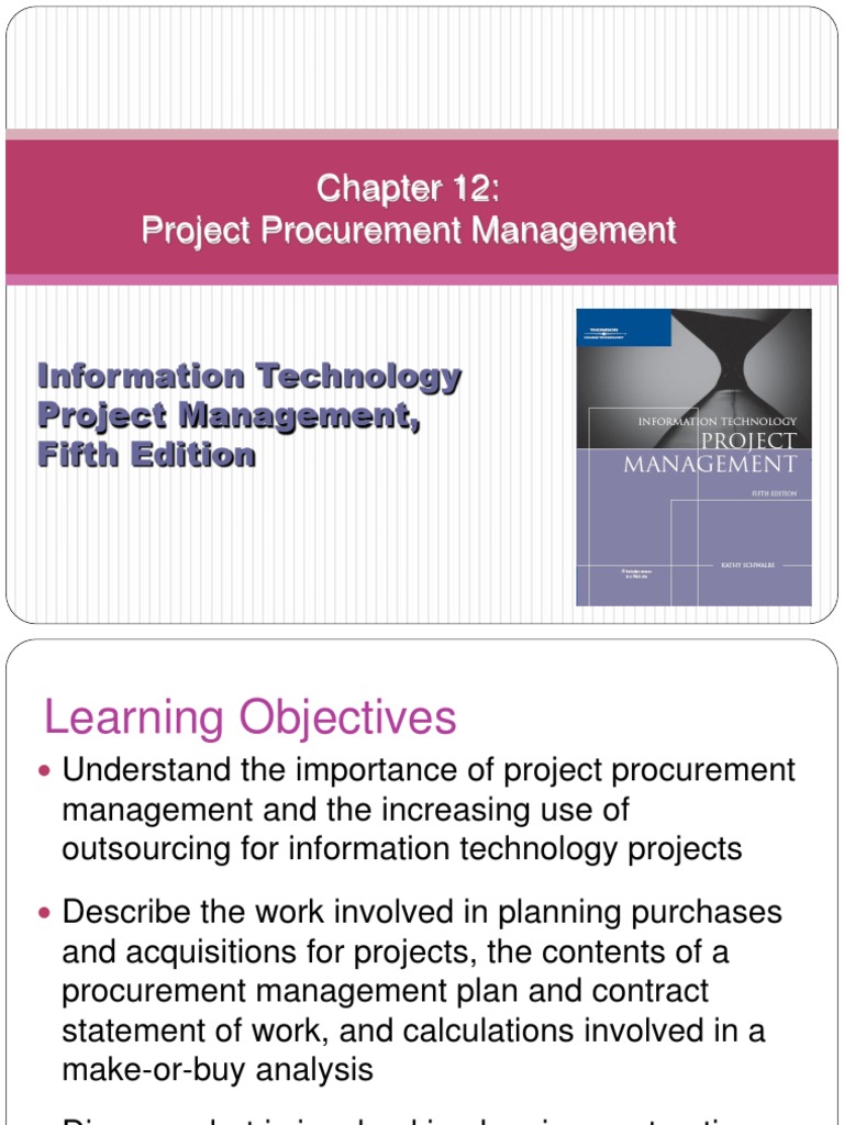 Chapter 12 Project Procurement Management | PDF | Request For Proposal ...
