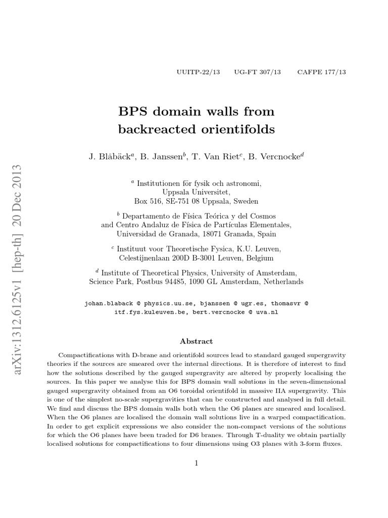 BPS Domain Walls From Backreacted Orientifolds: J. BL Ab Ack, B ...
