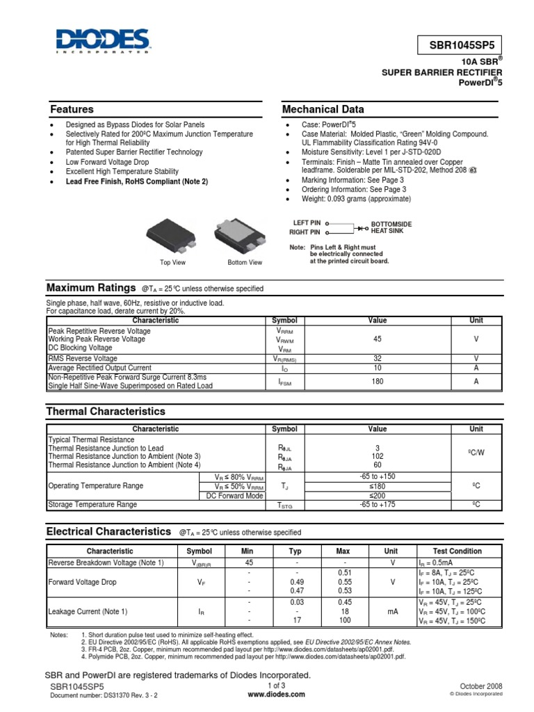 Data Sheet | Rectifier | Electrical Resistance And Conductance | Free ...