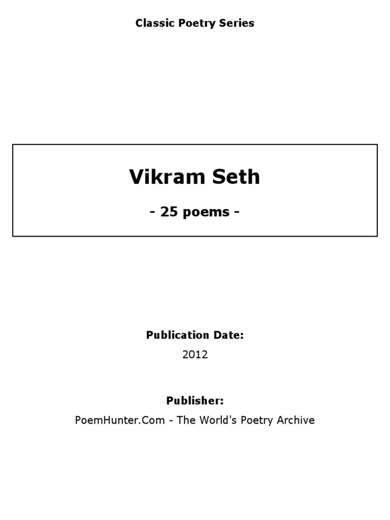 Vikram Seth 2012 8 | PDF