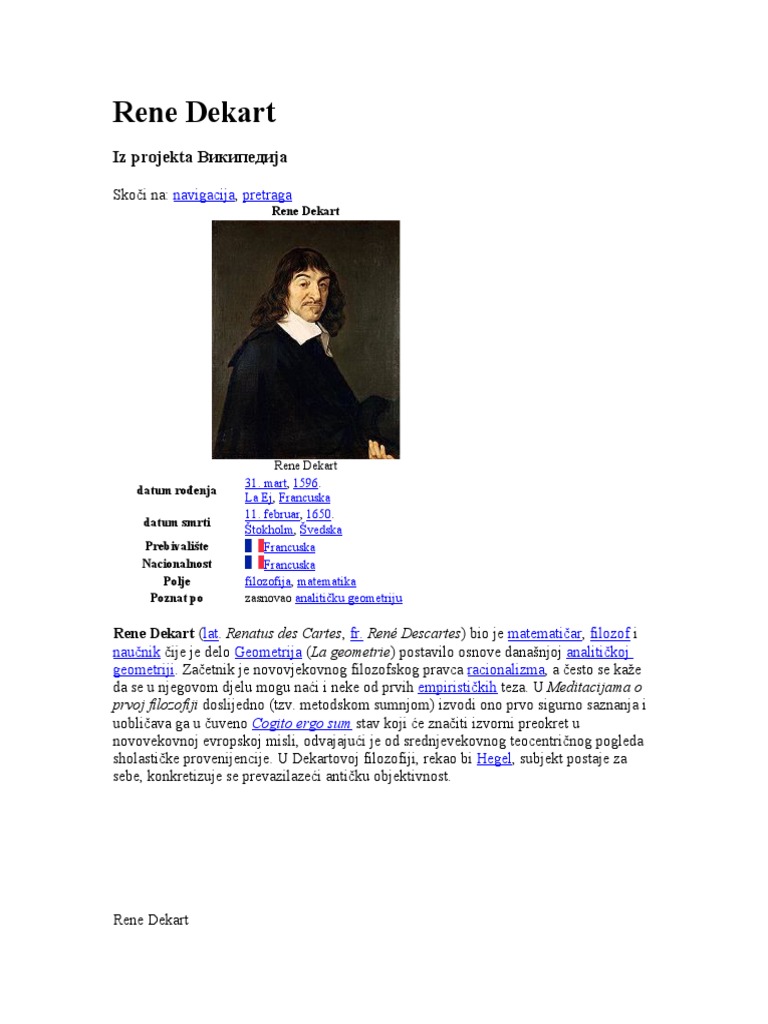 Rene Dekart | PDF