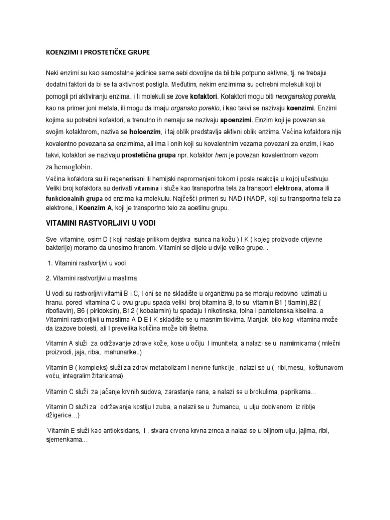BIOHEMIJA | PDF