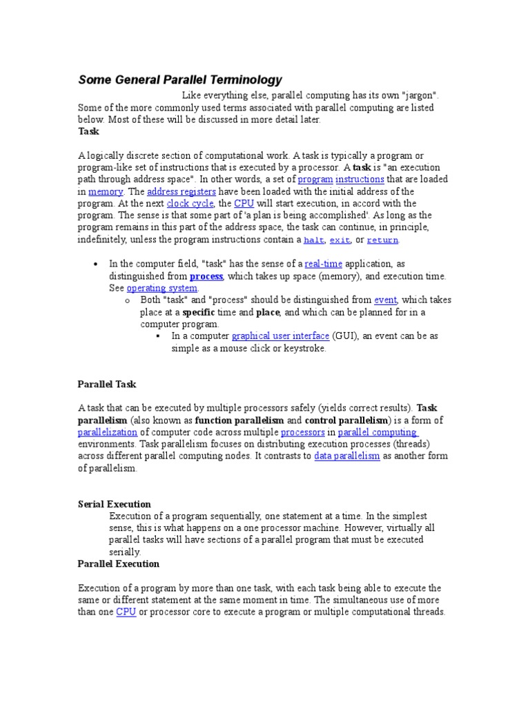 Parallel Terminology 2 | PDF | Parallel Computing | Multi Core Processor