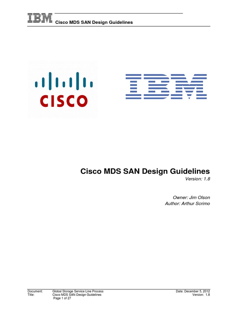 Cisco MDS SAN Design Guide | PDF | Radius | Network Switch