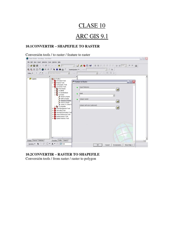 Convert Shapefile to Raster in ArcGIS | PDF
