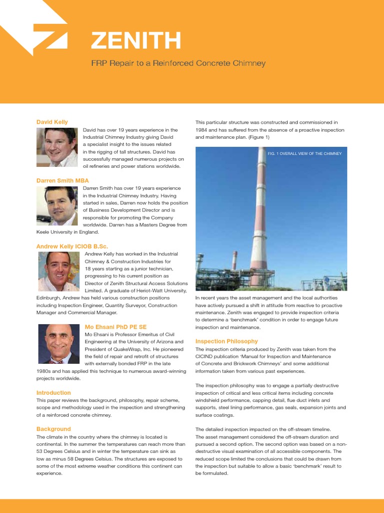 FRP Repair Methodology for Chimneys | PDF | Fibre Reinforced Plastic ...