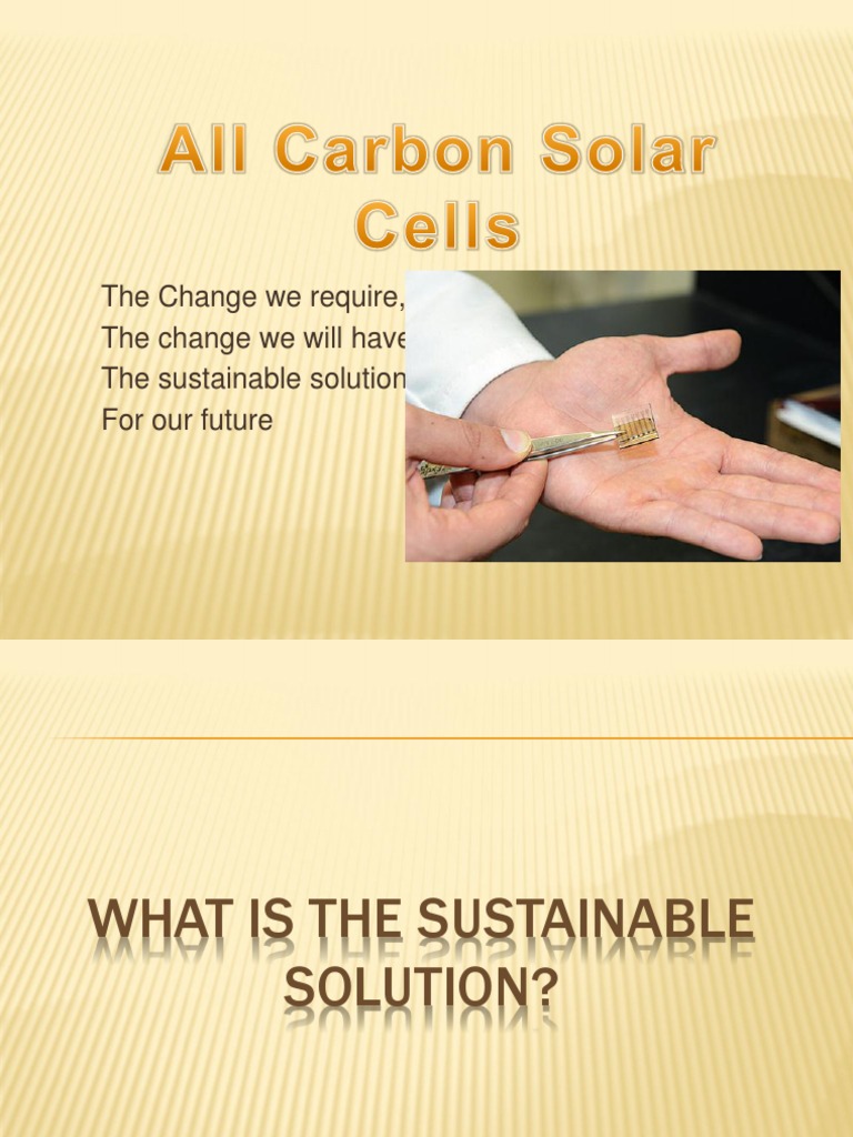 All Carbon Solar Cells, Quick Introduction | PDF | Home & Garden