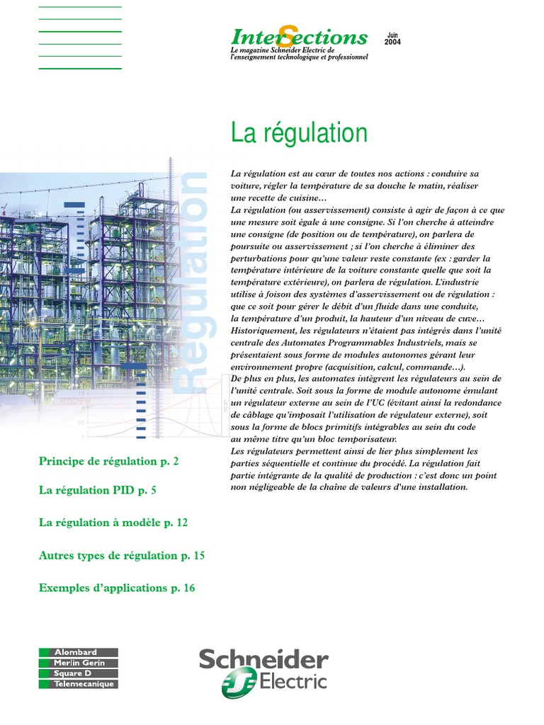 Principes de régulation industrielle expliqués | PDF | Méthodes et ...