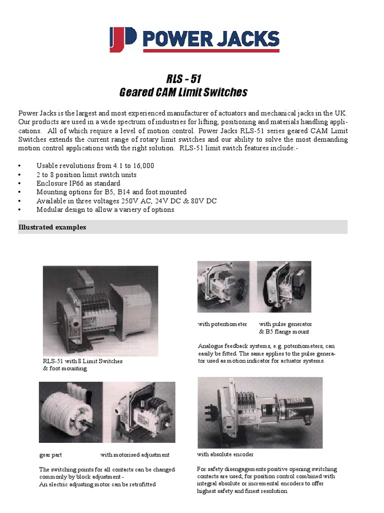 Rls 51 Rotary Limit Switch | PDF | Switch | Electrical Components