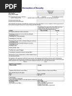 Declaration of Security for Ships | PDF