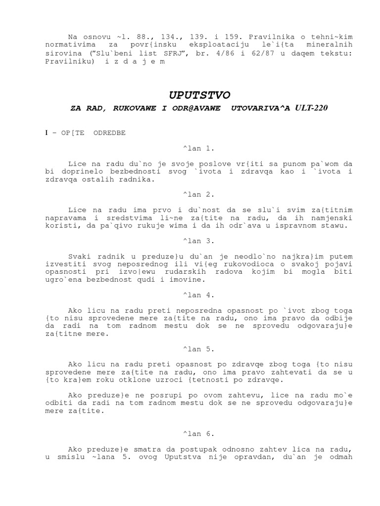 Utovarivac Uputstvo Za Rukovanje | PDF