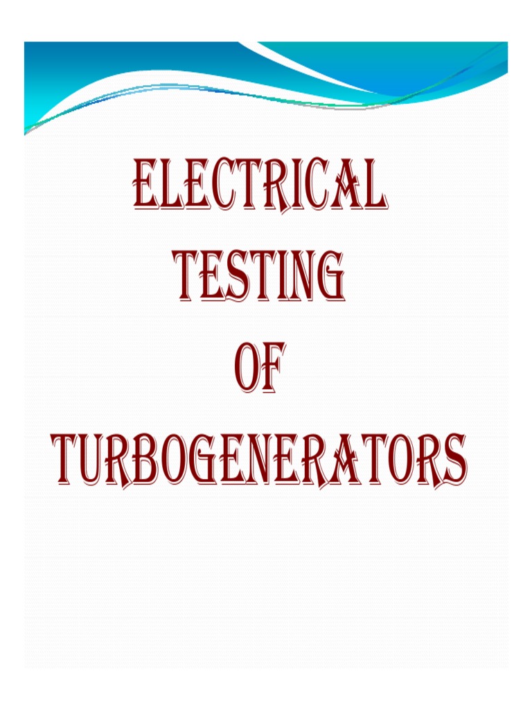 Generator Testing | PDF | Electric Generator | Electrical Resistance ...