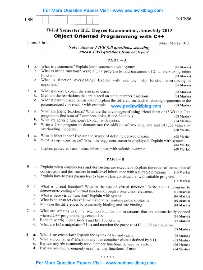 Object Oriented Programming With C Pdf C Constructor Object 5936