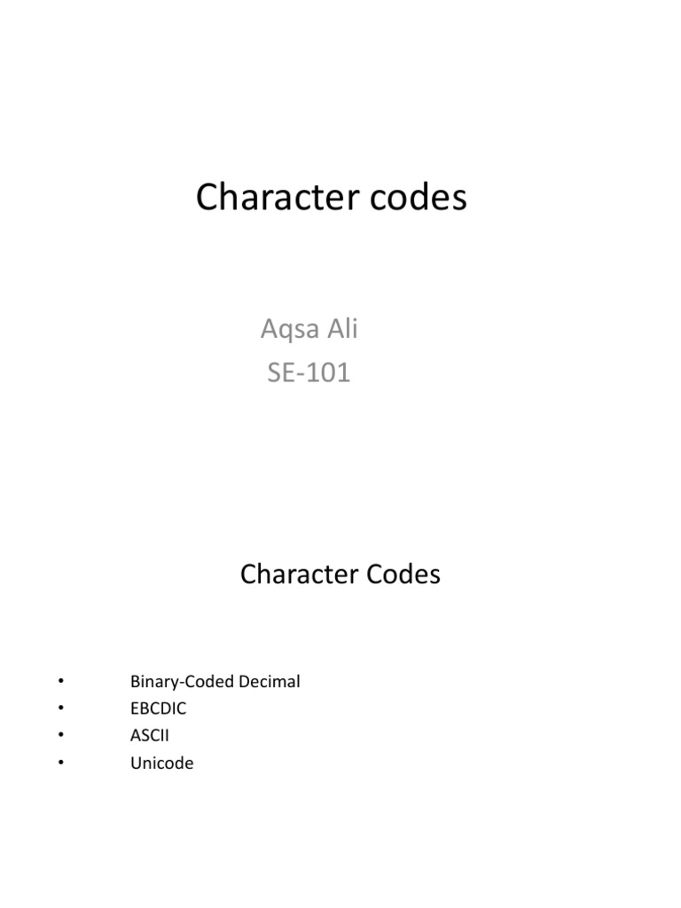Computer Codes Pdf Ebcdic Binary Coded Decimal
